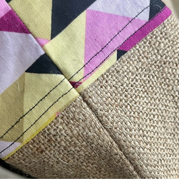 Handmade | Bags | Upcycled Burlap Large Tote Bag Handmade Beach Bag ...